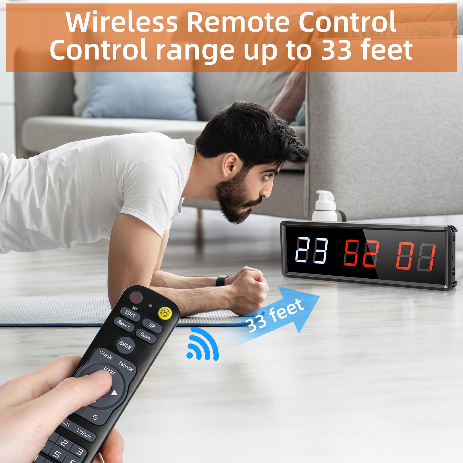 Amazon.co.jp: Koolertron スポーツタイマー リモコン付き 壁掛け時計